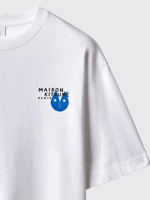 Maison Kitsuné Graphic Print Contrast Logo Cotton T-shirt