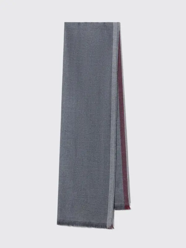 Brunello Cucinelli Scarf In A Fine Wool And Cashmere Blend - Grey