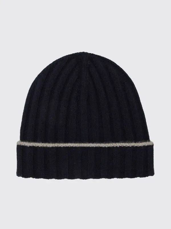 Brunello Cucinelli Rib-knit Pure Cashmere Beanie - Blue