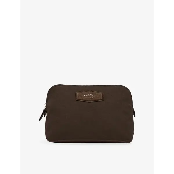 Smythson Norton Canvas Travel Pouch