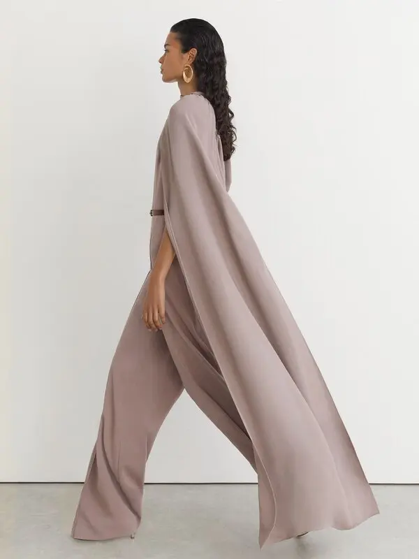 REISS Carrie One-shoulder Drape Wide-leg Jumpsuit