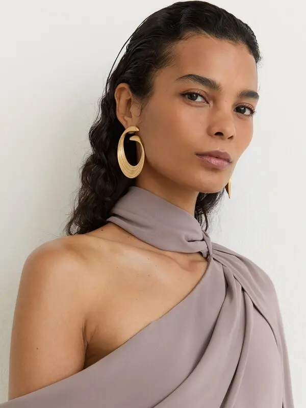 REISS Carrie One-shoulder Drape Wide-leg Jumpsuit