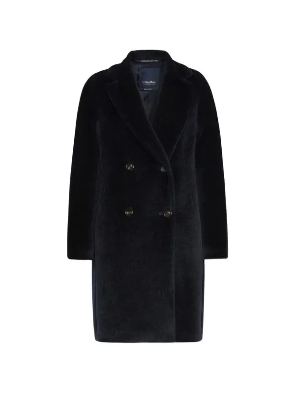 Max Mara Wool Double-breasted Coat - Blue
