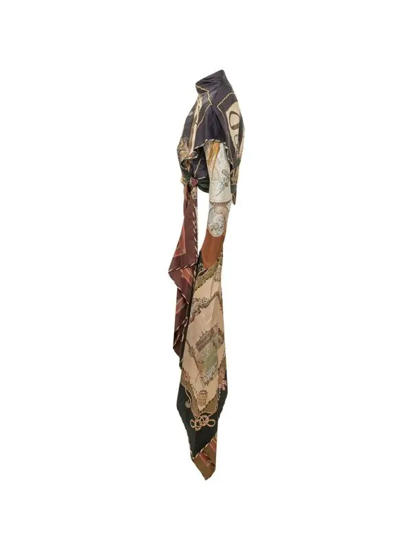 Zimmermann Valiant Printed Silk Top - Brown