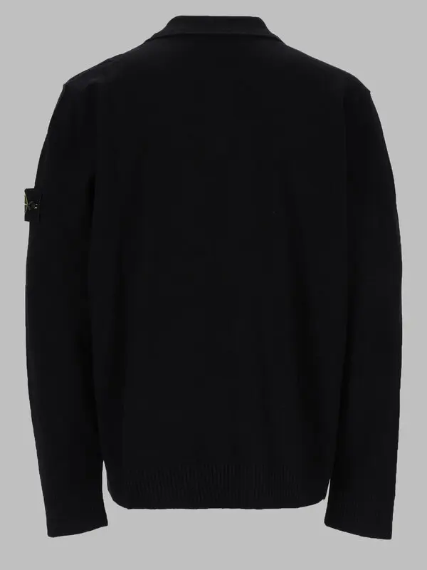 Stone Island Polo In Maglia Con Patch Logo