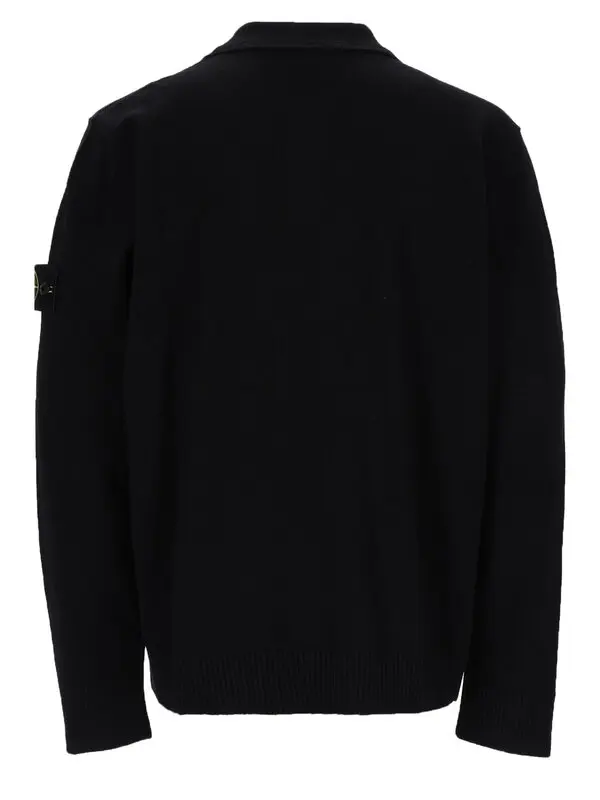 Stone Island Polo In Maglia Con Patch Logo
