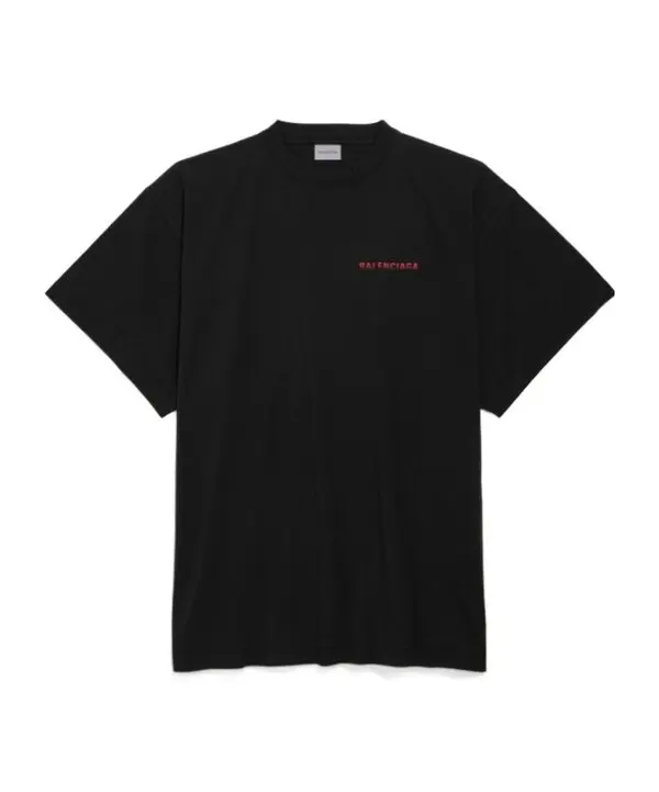 Balenciaga Back Gradient Oversized T-shirt - Black