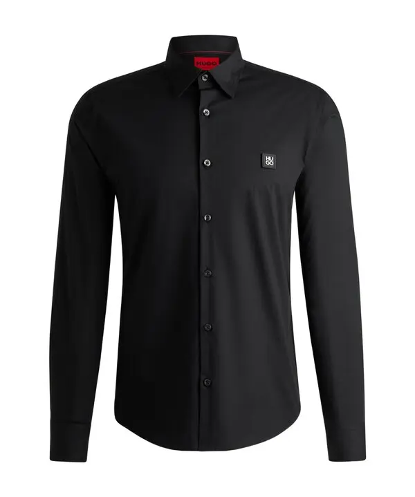 Hugo Boss Logo Patch Slim Fit Shirt