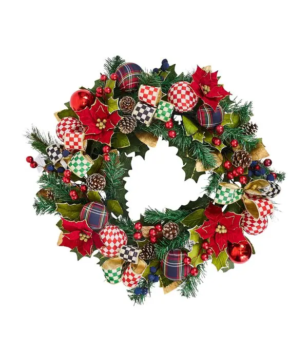 MACKENZIE-CHILDS Timeless Tartan Wreath