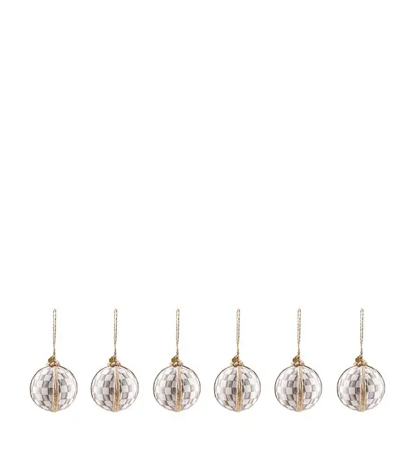 MACKENZIE-CHILDS Check Twine-trim Baubles - Beige