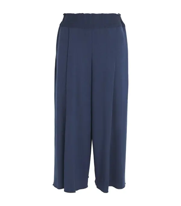 Issey Miyake Cropped Campagne Wide-leg Trousers - Blue