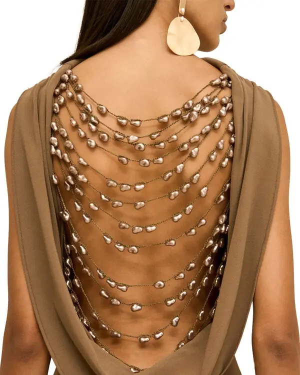 Cult Gaia Perila Embellished Back Dress