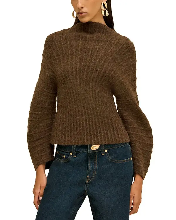 Cult Gaia Araki Mock Neck Sweater Top