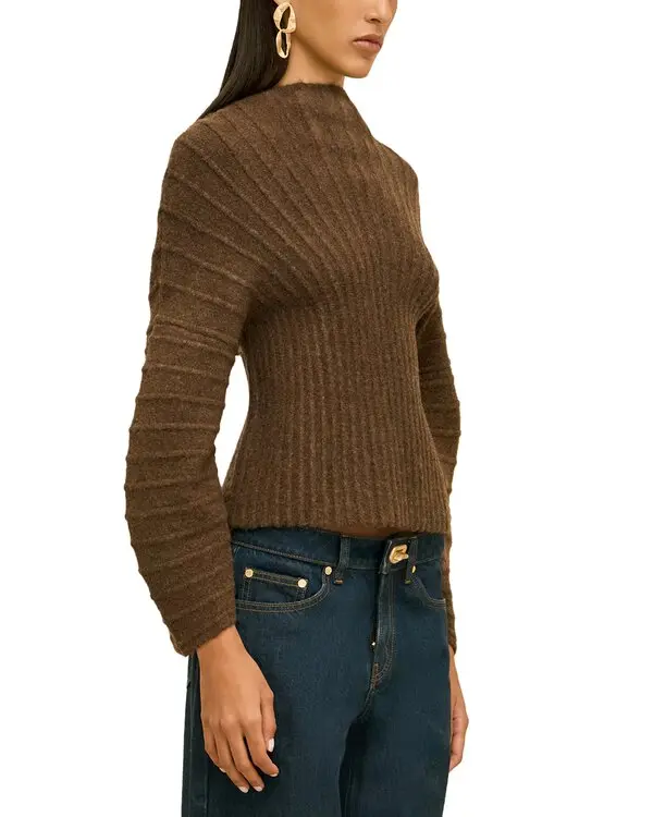 Cult Gaia Araki Mock Neck Sweater Top