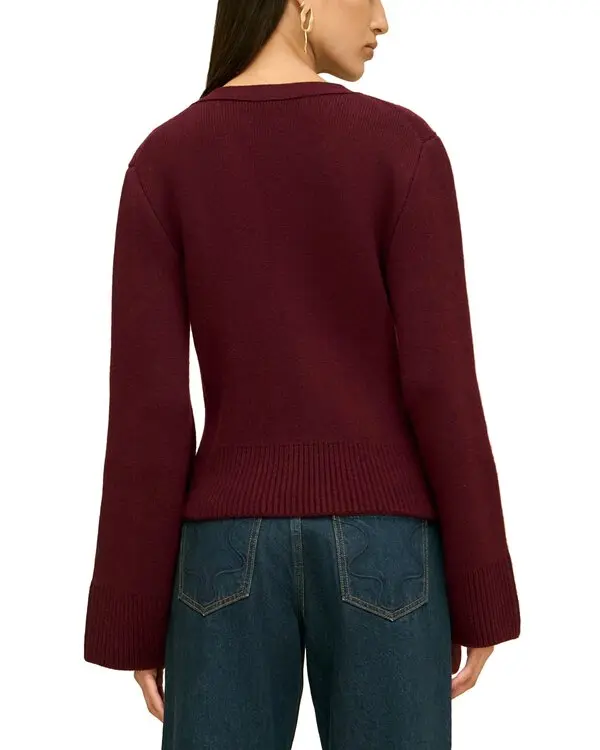 Cult Gaia Josia V Neck Cardigan Sweater