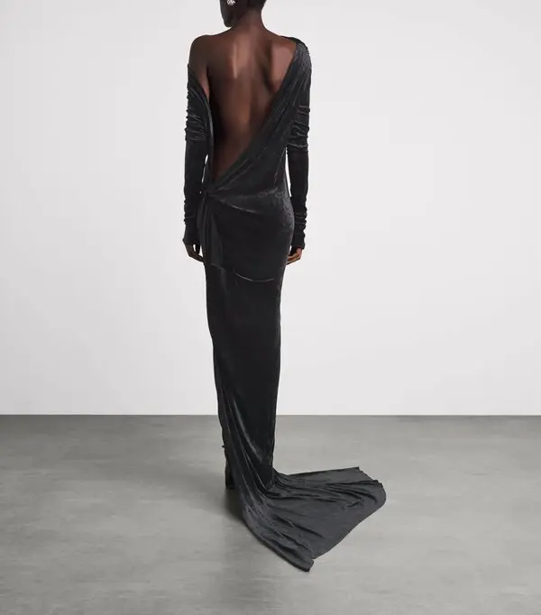 Rick Owens Velvet Shailee Gown - Black