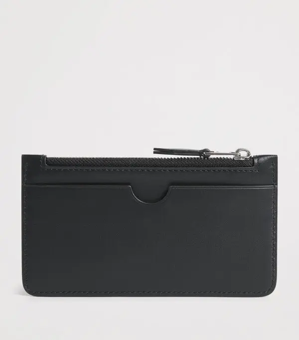 AMI Paris Leather Zipped Card Holder