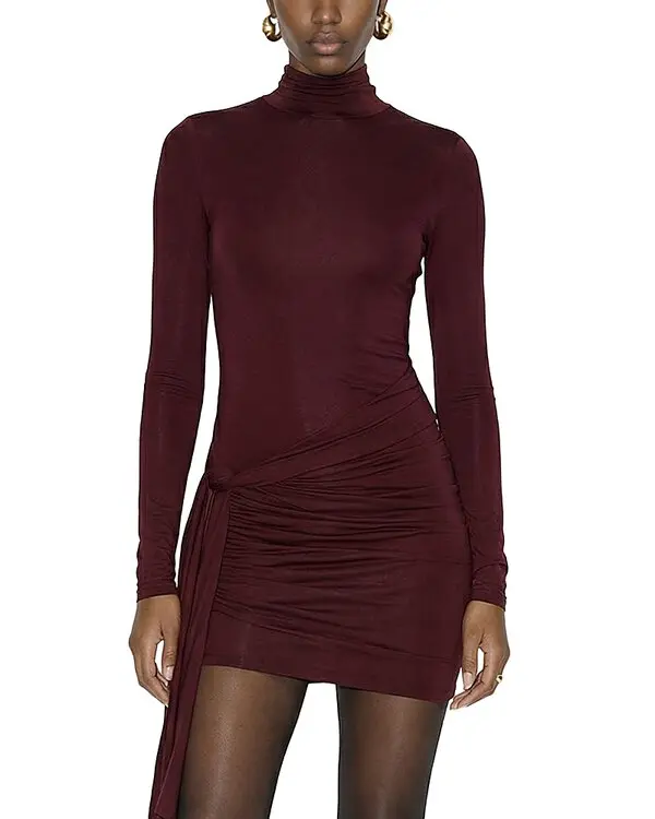 Ronny Kobo Morwen Ruched Mini Dress - Truffle