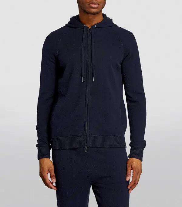 Derek Rose Cashmere Hoodie - Navy