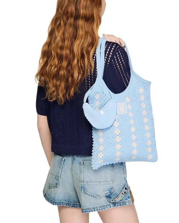 Sandro Choupy Mini Crochet Handbag