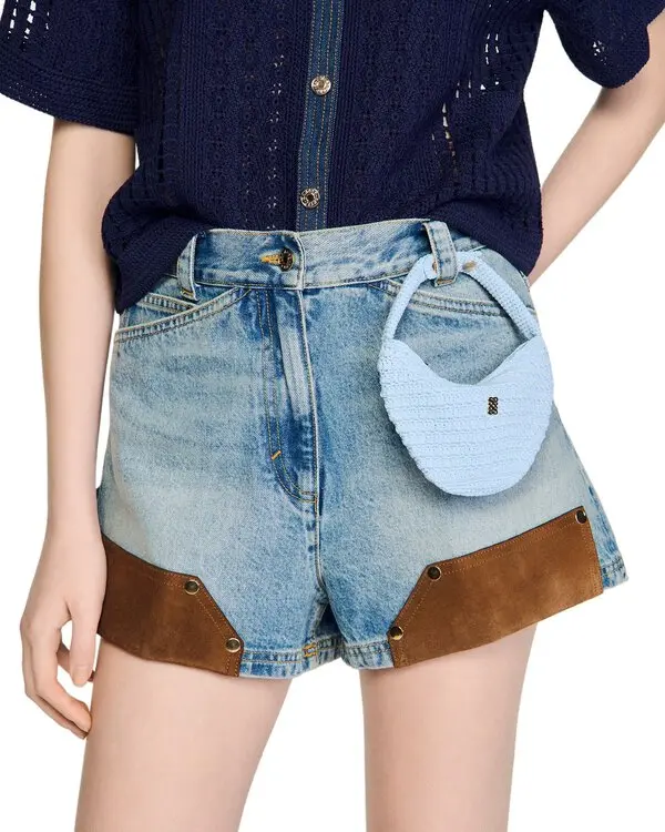 Sandro Choupy Mini Crochet Handbag