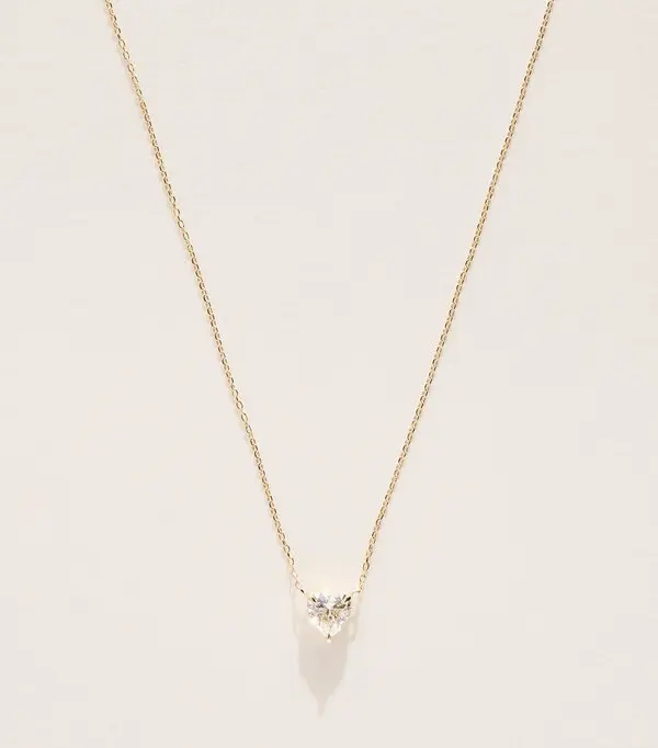 PERSEE Gold And Heart Diamond Necklace - Yellow