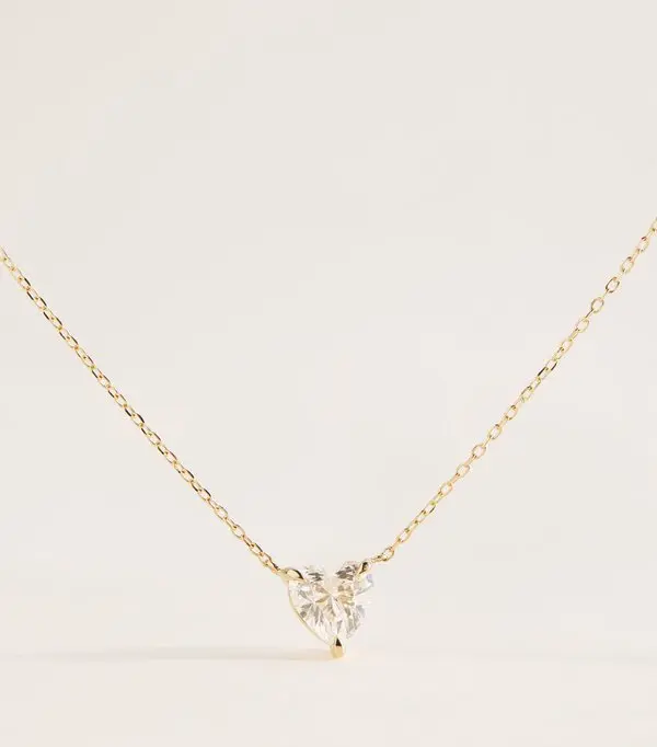 PERSEE Gold And Heart Diamond Necklace