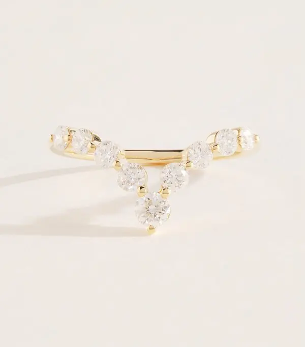 PERSEE Gold And Diamond Wave Dome Ring - Yellow