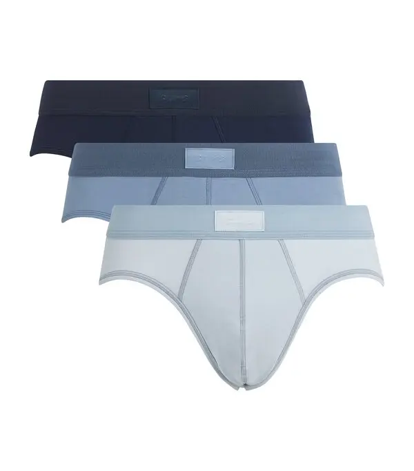 SKIMS Stretch-cotton Briefs - Blue