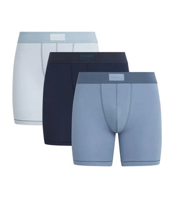 SKIMS Stretch-jersey Boxer Briefs - Blue