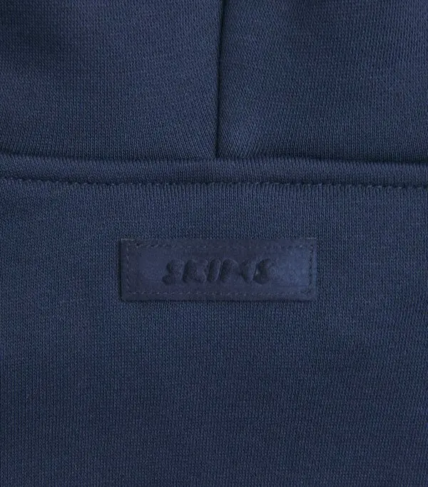 SKIMS Fleece Lounge Relaxed Zip-up Hoodie - Navy