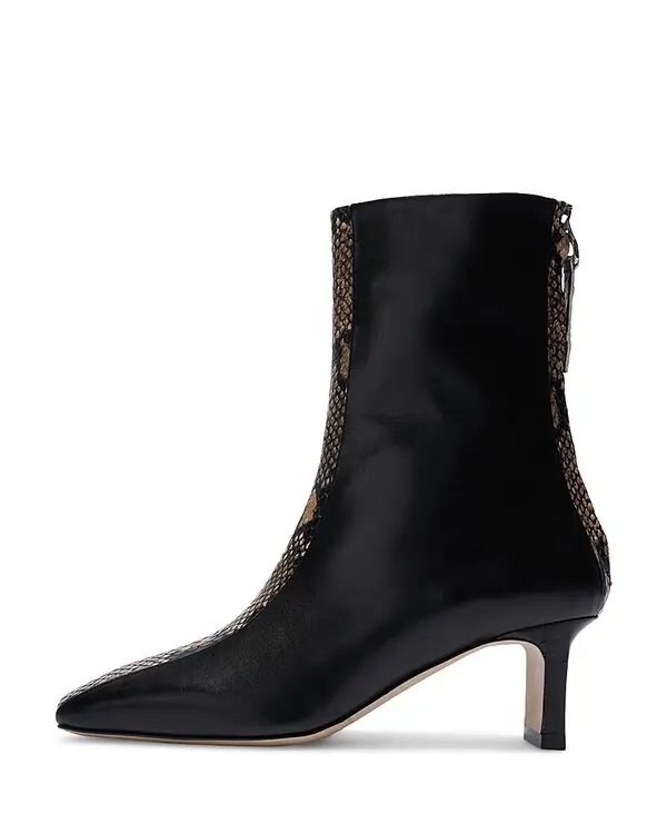 AeydĒ Billie Stripe Leather Boots - Black/brown