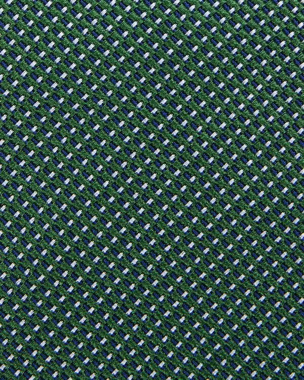 David Donahue Jacquard Classic Silk Blend Tie - Green