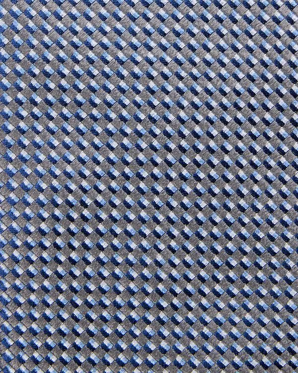 David Donahue Jacquard Classic Silk Tie - Gray