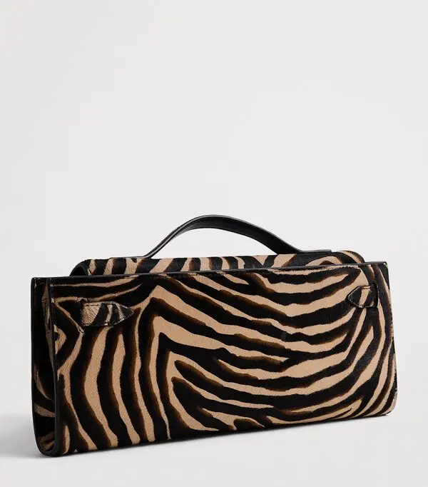 Veronica Beard Calf Hair Dash Top-handle Bag - Brown