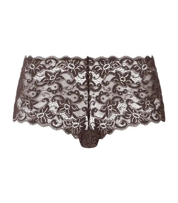Hanro Lace Moments Maxi Briefs - Brown