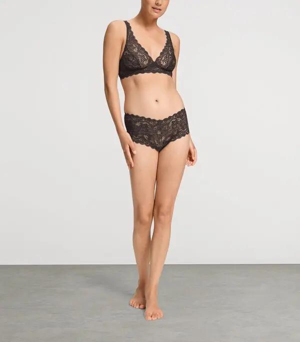 Hanro Lace Moments Maxi Briefs - Brown