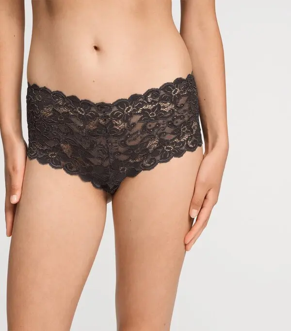 Hanro Lace Moments Maxi Briefs - Brown