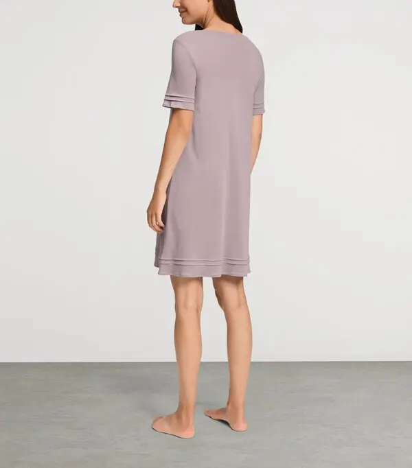 Hanro Cotton Pilar Nightdress - Purple