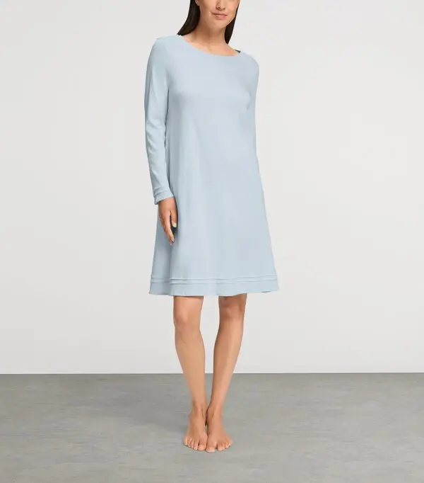 Hanro Cotton Long-sleeve Nightdress