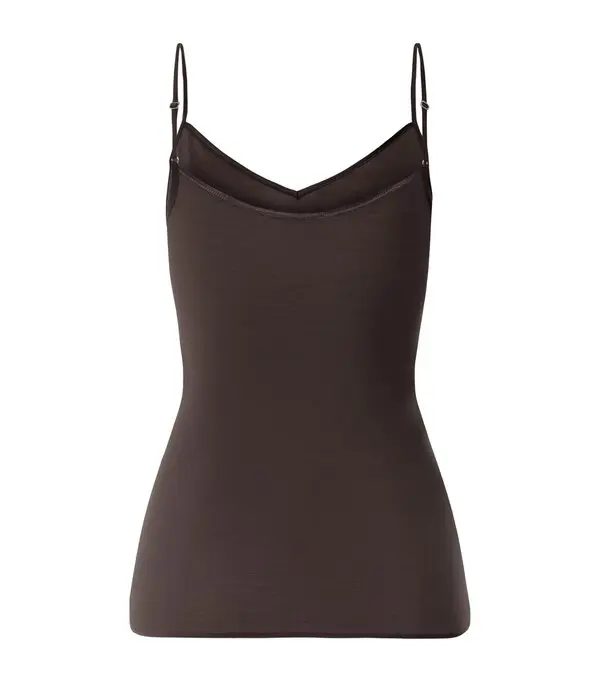 Hanro Cotton Seamless Camisole - Brown