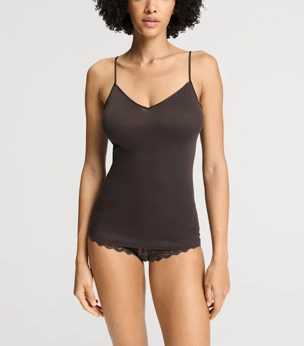 Hanro Cotton Seamless Camisole - Brown