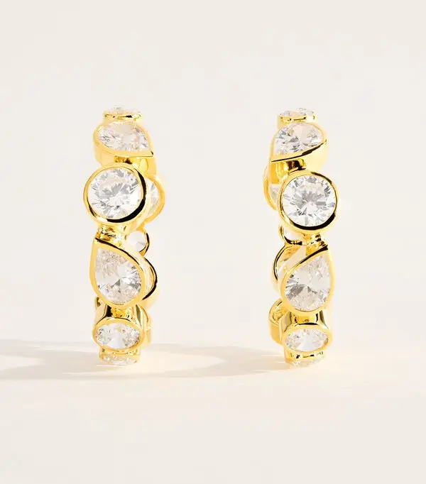 Completedworks Crystal A Few Good Anti-heroes Hoop Earrings - Gold