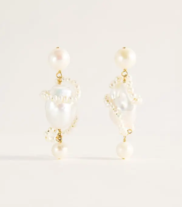 Completedworks Plated Freshwater Pearl Drop Earrings