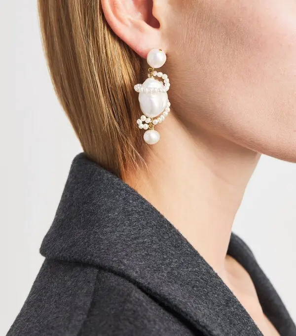 Completedworks Plated Freshwater Pearl Drop Earrings