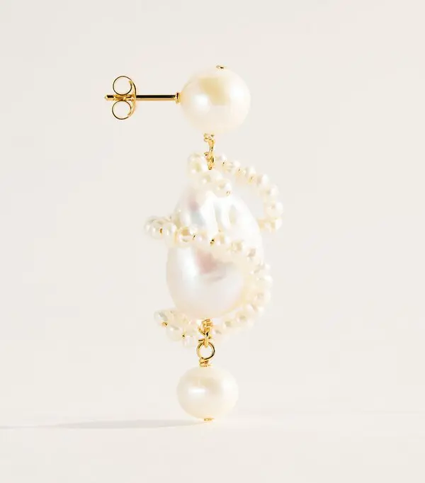 Completedworks Plated Freshwater Pearl Drop Earrings