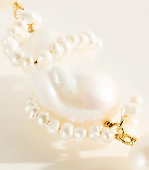 Completedworks Plated Freshwater Pearl Drop Earrings