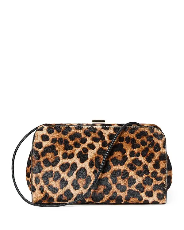 LOEFFLER RANDALL Zella Small Leopard Print Calf Hair Clutch