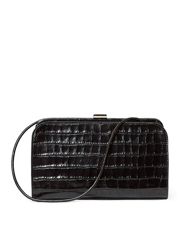 LOEFFLER RANDALL Zella Small Embossed Leather Clutch