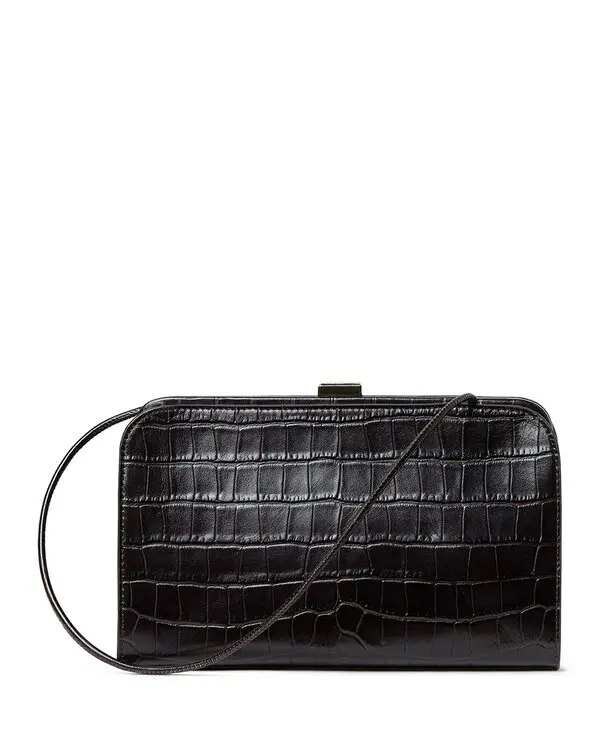 LOEFFLER RANDALL Zella Small Embossed Leather Clutch